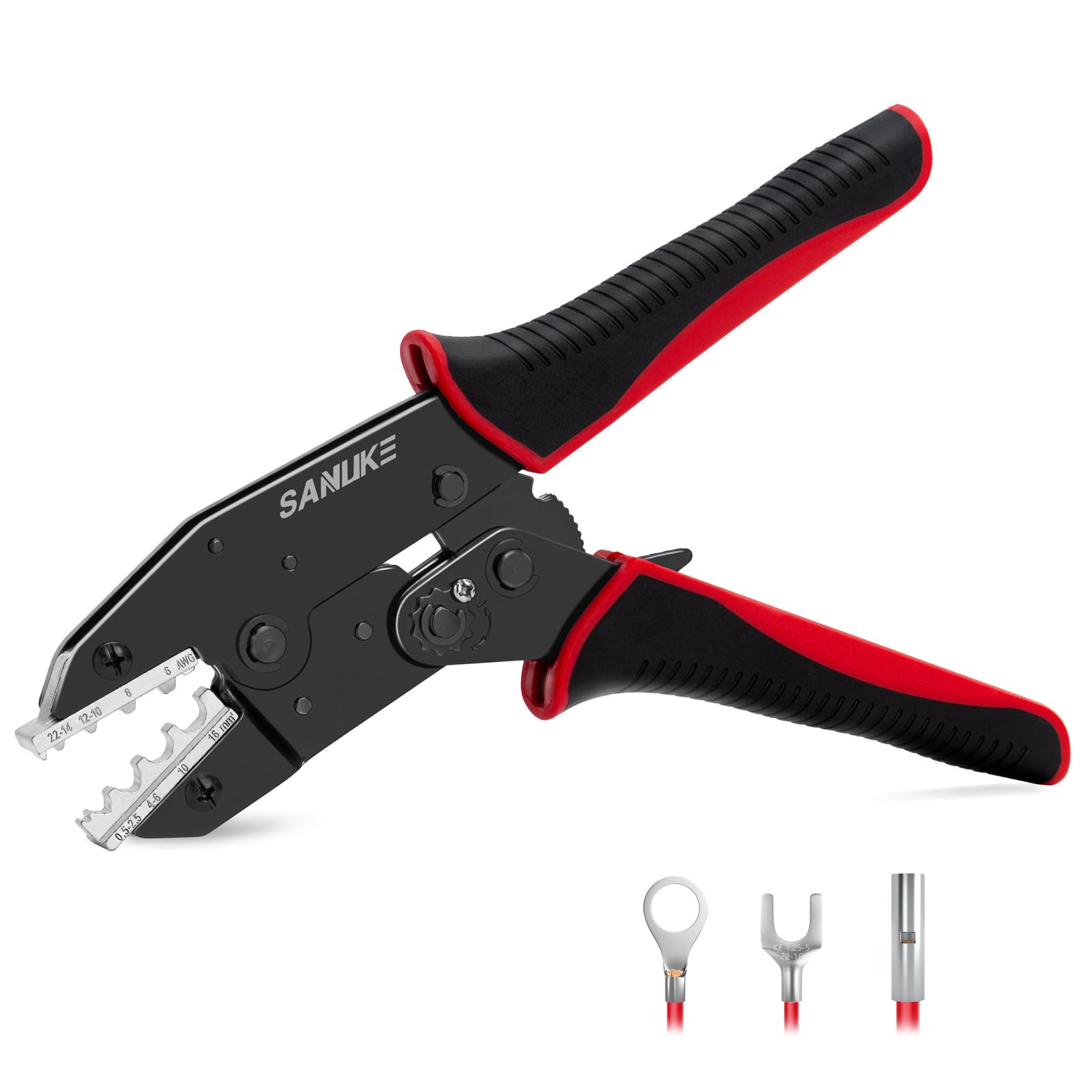 Snapklik.com : Crimping Tool For Non-Insulated Wire Connectors-AWG 22-6 ...