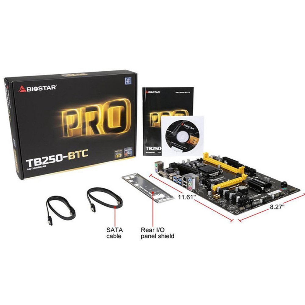 Amazon.com: BIOSTAR TB250-BTC Motherboards 6 PCIE B250 LGA 1151 DDR4 ...