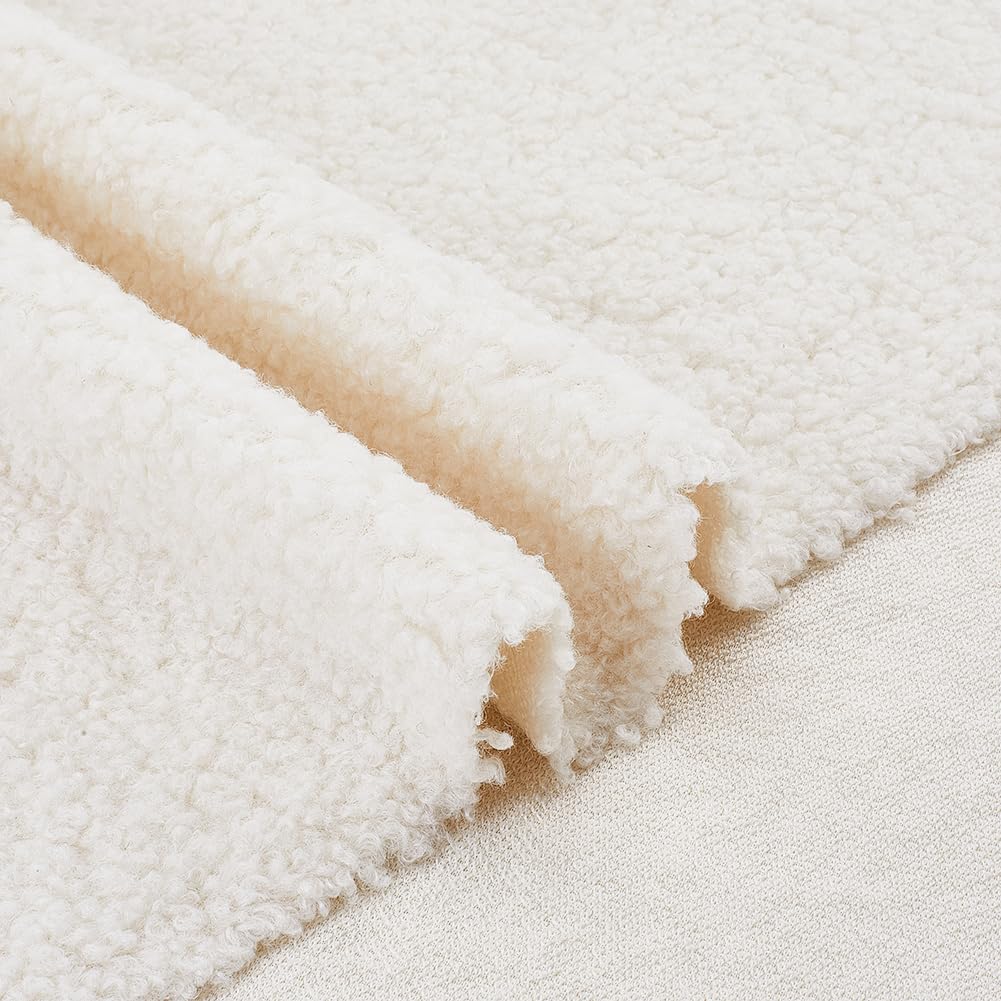 Amazon.com: GORGECRAFT 1.8x1 Yard White Solid Sherpa Plush Fleece ...