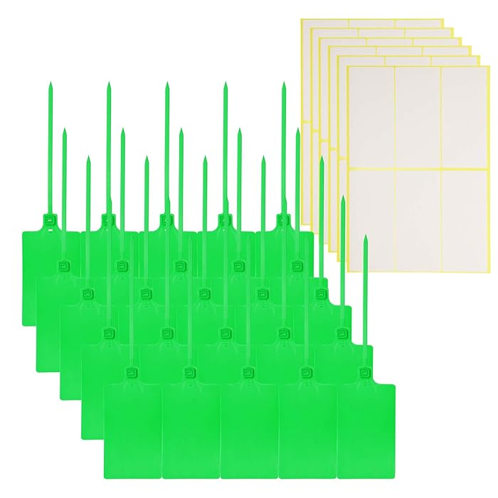 Buy Mini Skater 25Pcs Large Plastic Parcel Label Tags Multi-Color Self ...