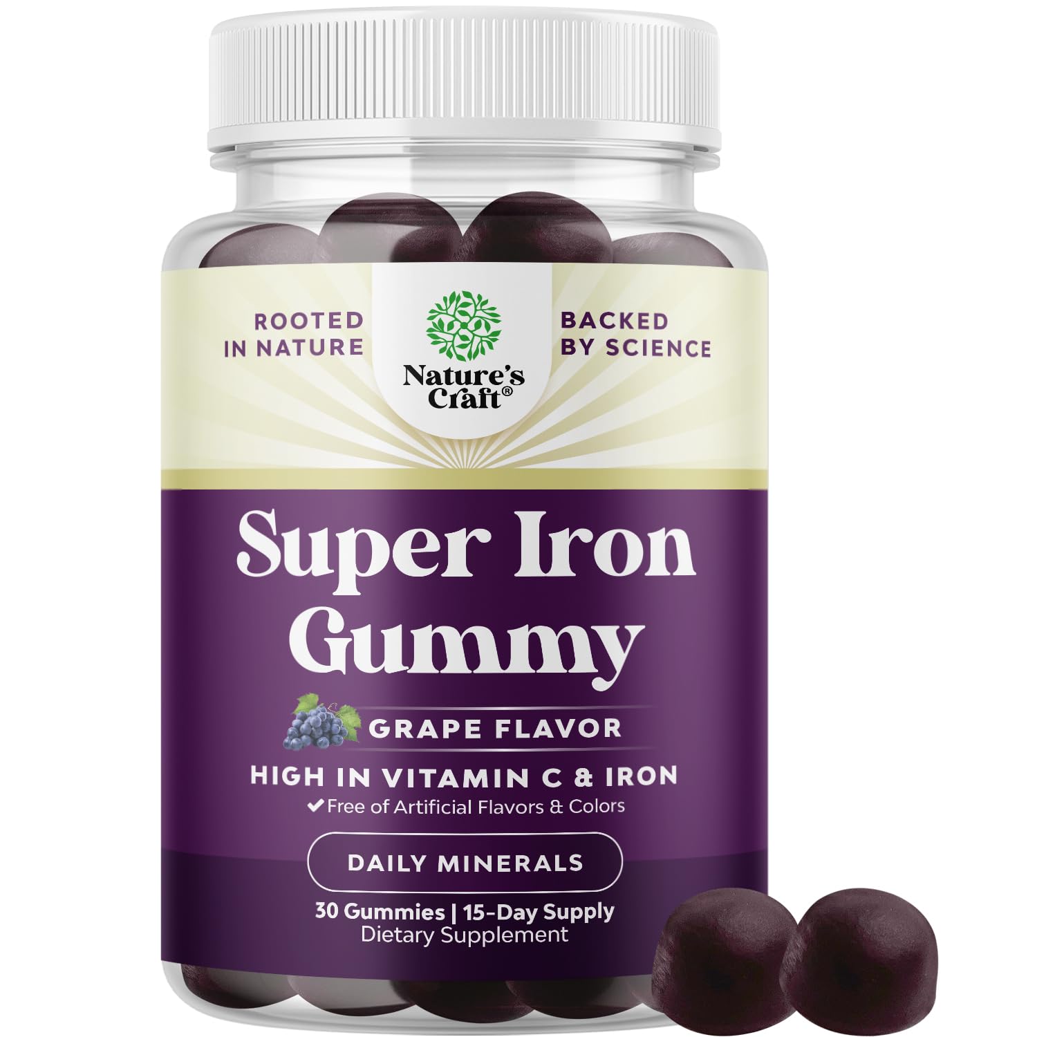 Amazon.com: Extra Strength Iron Gummies for Women and Men - Potent 45mg ...