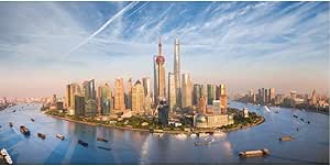 Amazon.com : DORCEV Shanghai Cityscape Backdrop 10x5ft City Skyline ...