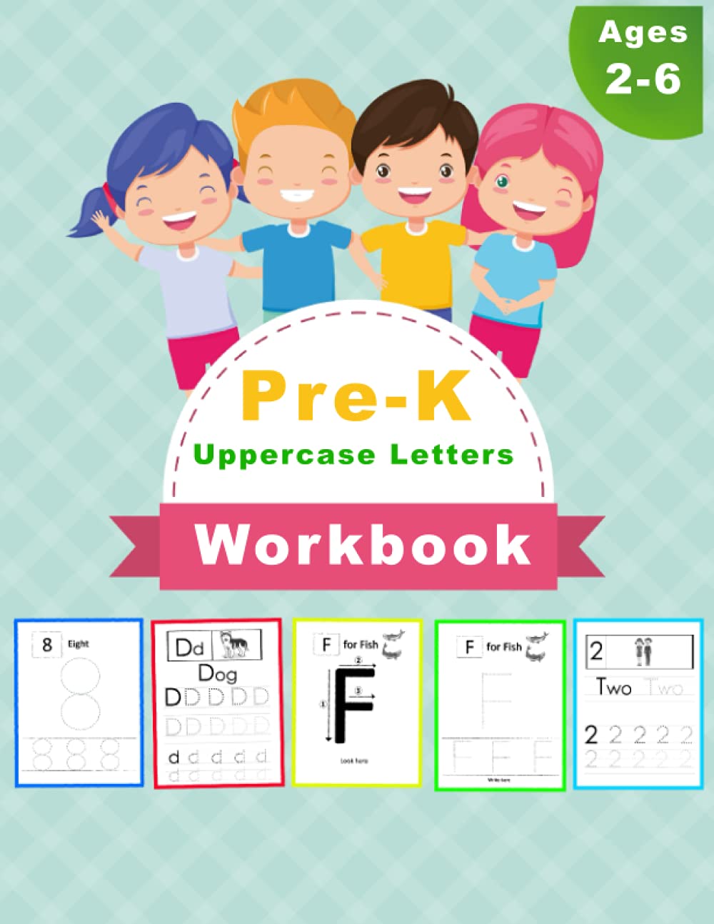 Buy Pre-k Workbook Uppercase Letters -Tracing Letters and Numbers and ...