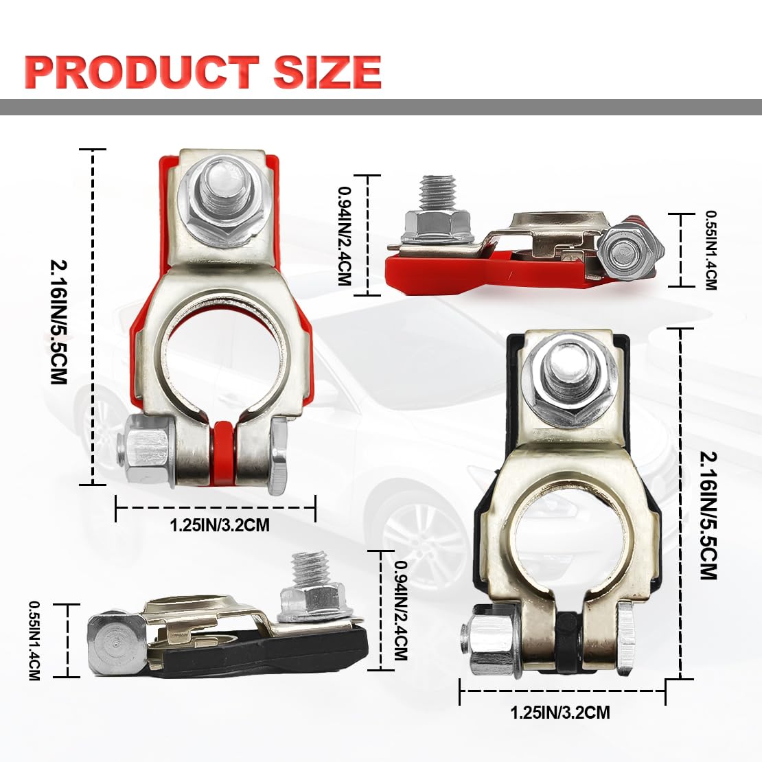 Snapklik.com : Battery Terminal Connectors For Nissan - Positive And ...