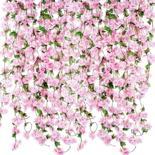 Amazon.com: MAQIHAN 2PCS cherry blossom garland - hanging cherry ...