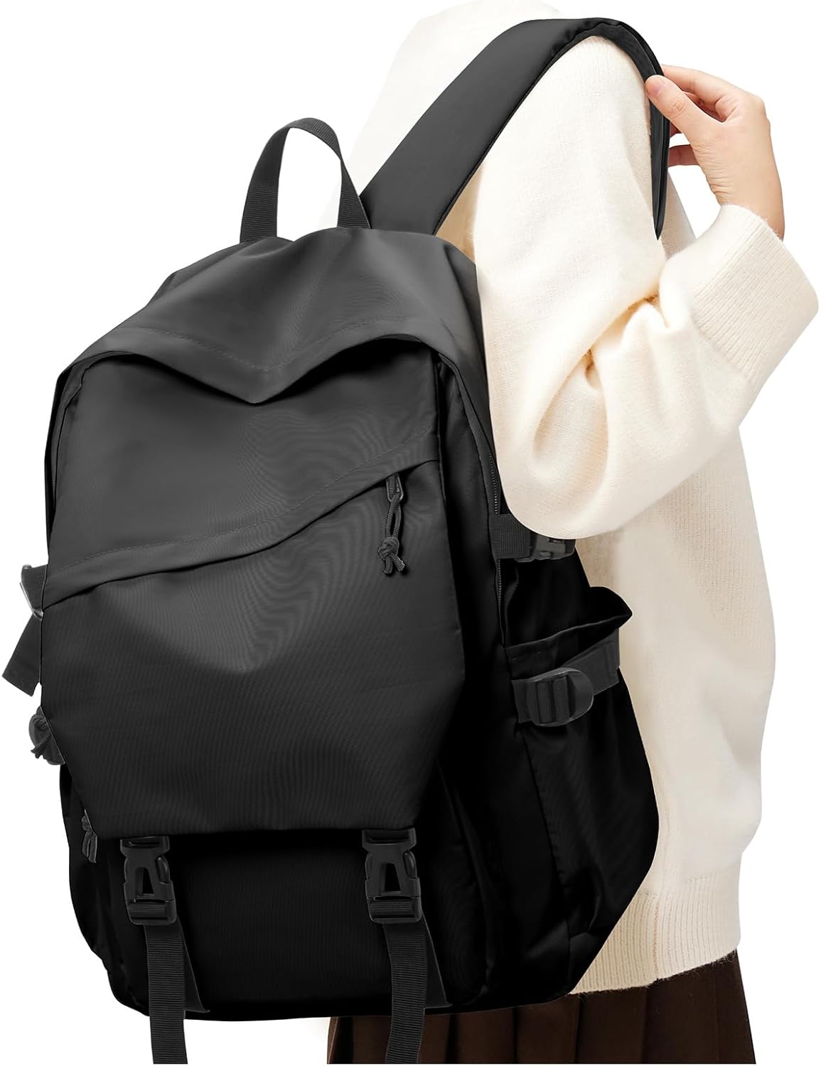 Amazon.com | Black Large School Backpack Large Middle High School Book ...