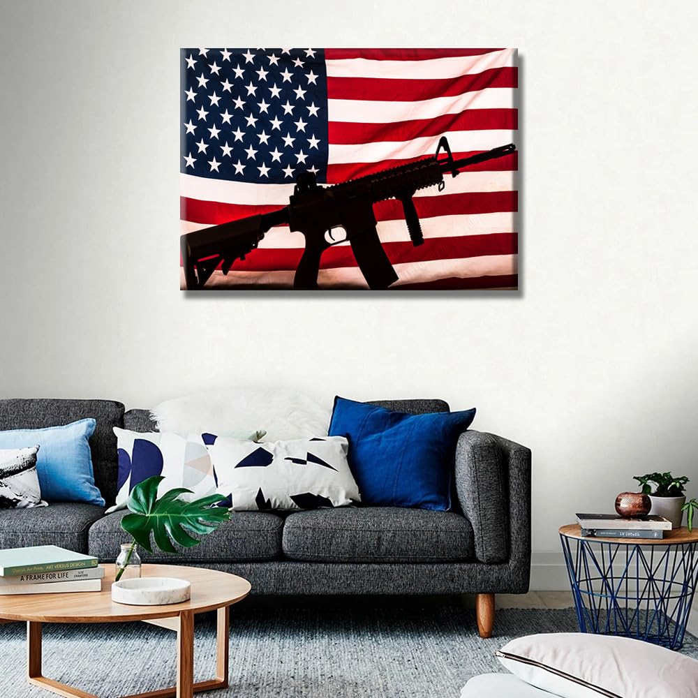 American Flag Ar 15 Wall Display Patriotic AM 15 Build Kit: Receiver