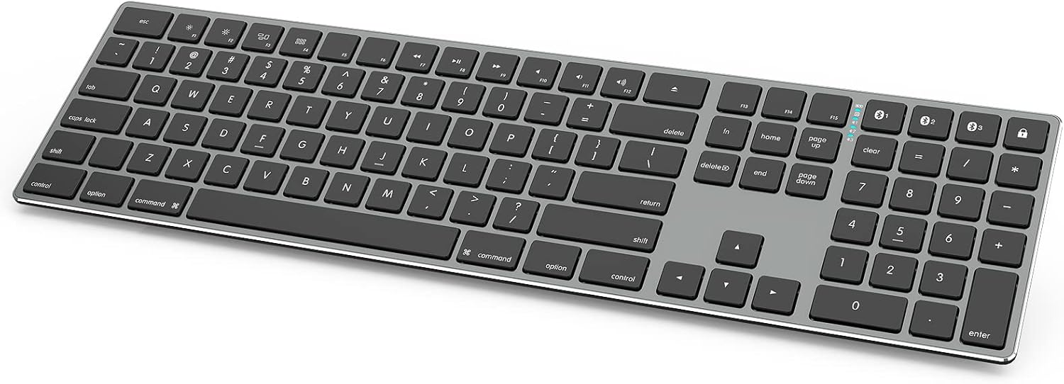 JOYACCESS Rechargeable Bluetooth Wireless Keyboard, Ultra Slim Aluminum ...