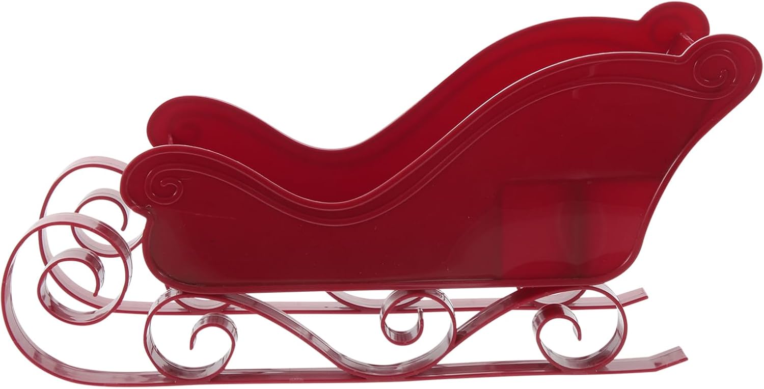 Amazon.com: DOITOOL Christmas Sleigh Ornament,Santa Sleigh Decor ...
