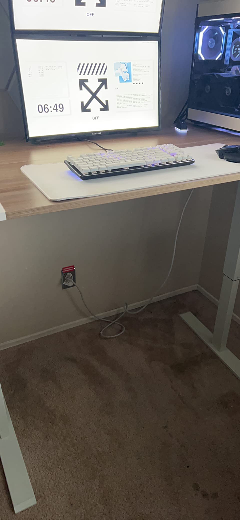 $32/mo - Finance BUNOEM L-Shaped 59" Height Adjustable Electric ...