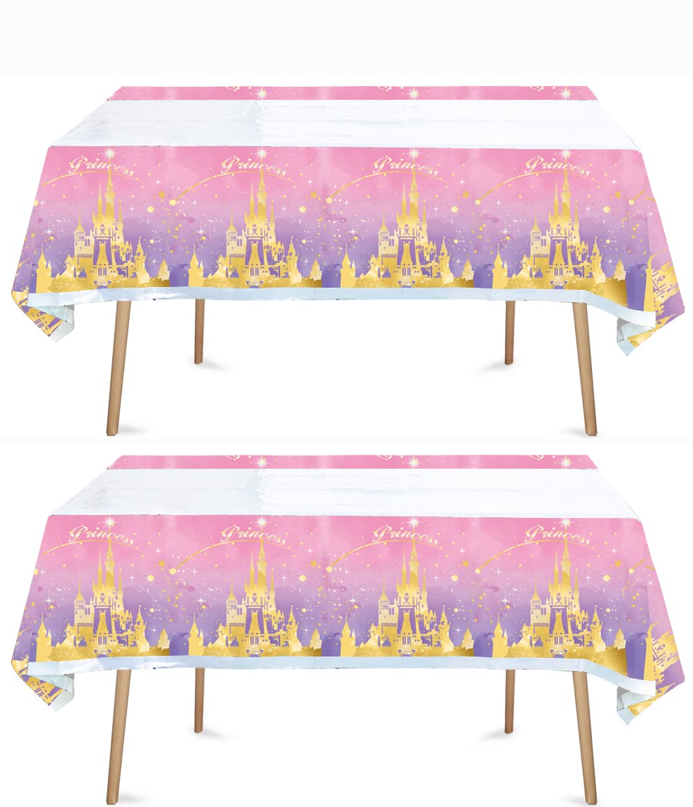 Amazon.com: Ananju 2pcs Princess Castle Tablecloth Table Cover, for ...