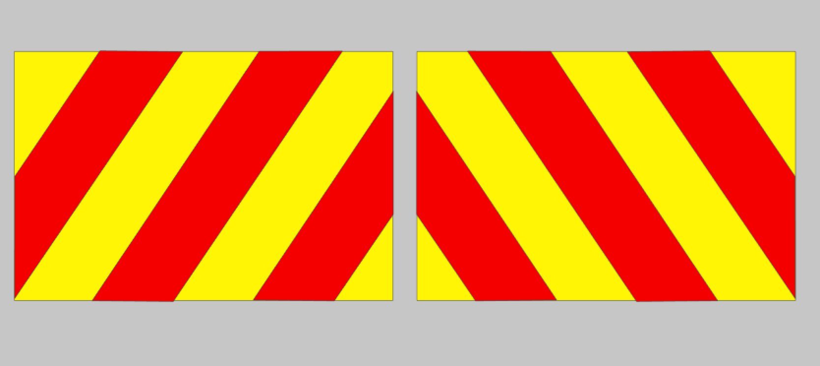 Magnetic Chevron Red Dayglow Yellow MAGNET Sign Trailer Highway ...