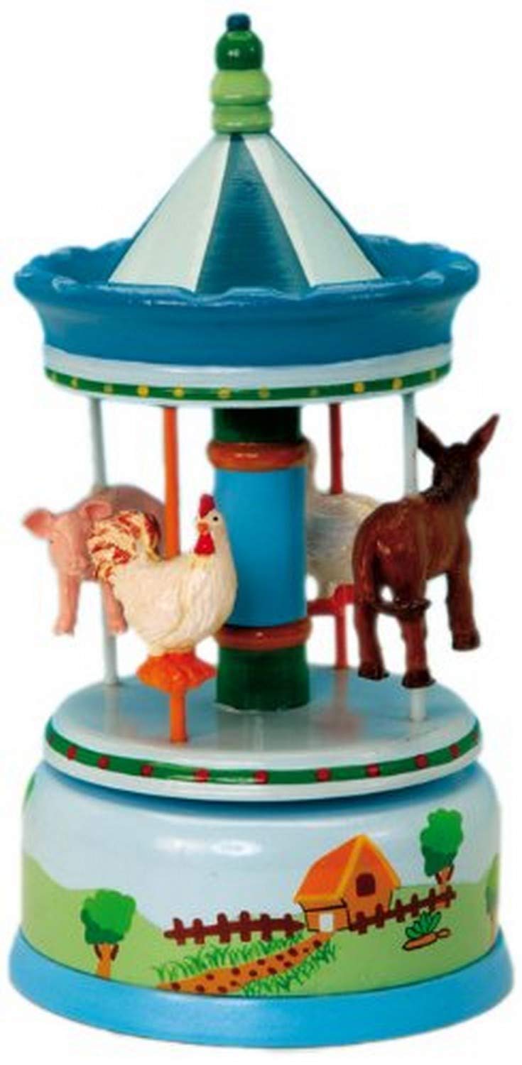 MusicBox Kingdom 43797 Carousel Farm Music Box Playing"Old McDonald Has ...