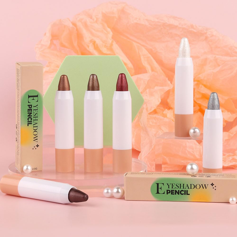 BINGBRUSH Sombra de ojos en barra de 3 colores, lápiz de sombra de ojos ...