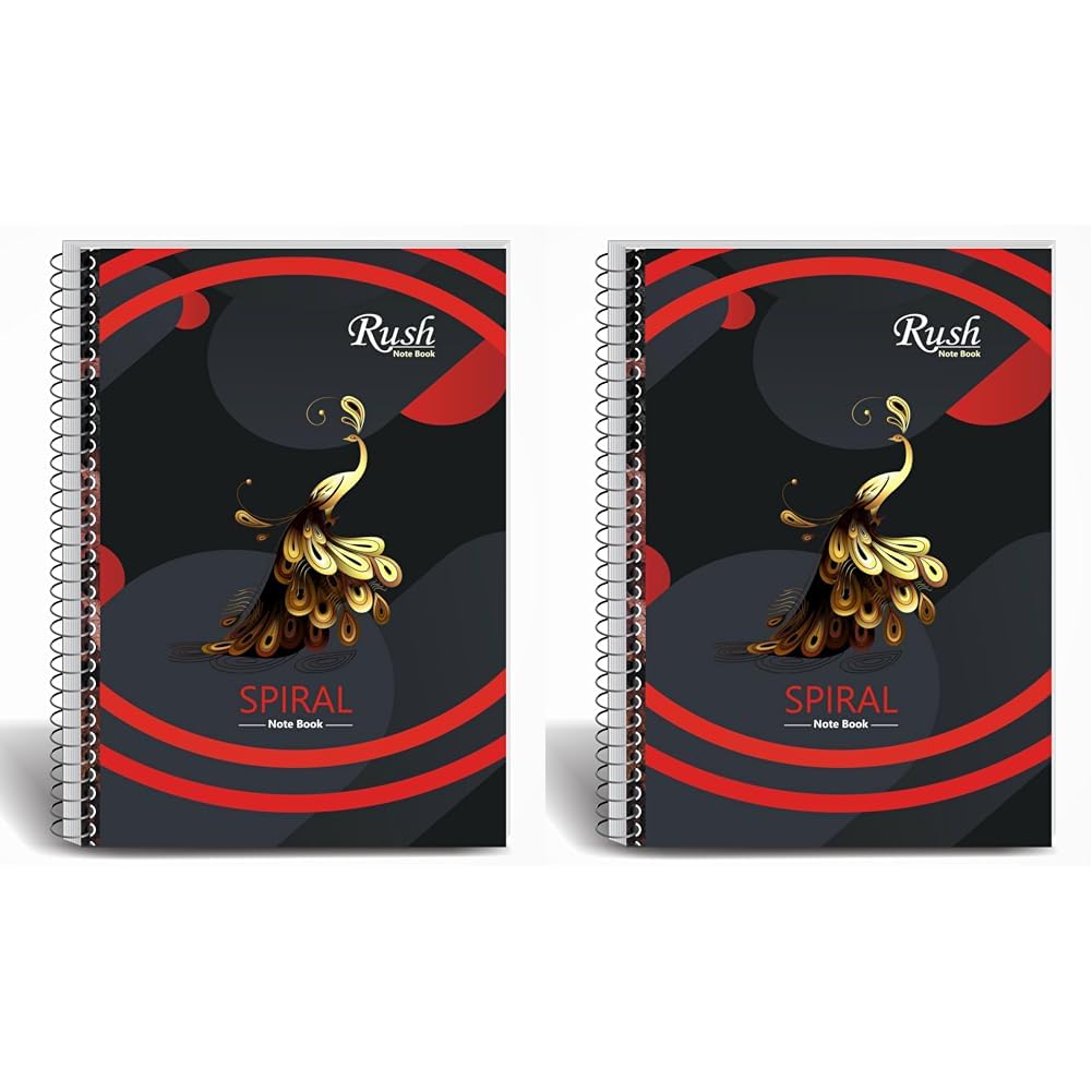 RUSH NOTE BOOKS Semi Rough A4 Size Spiral Notebook Ruled 500 Pages ...
