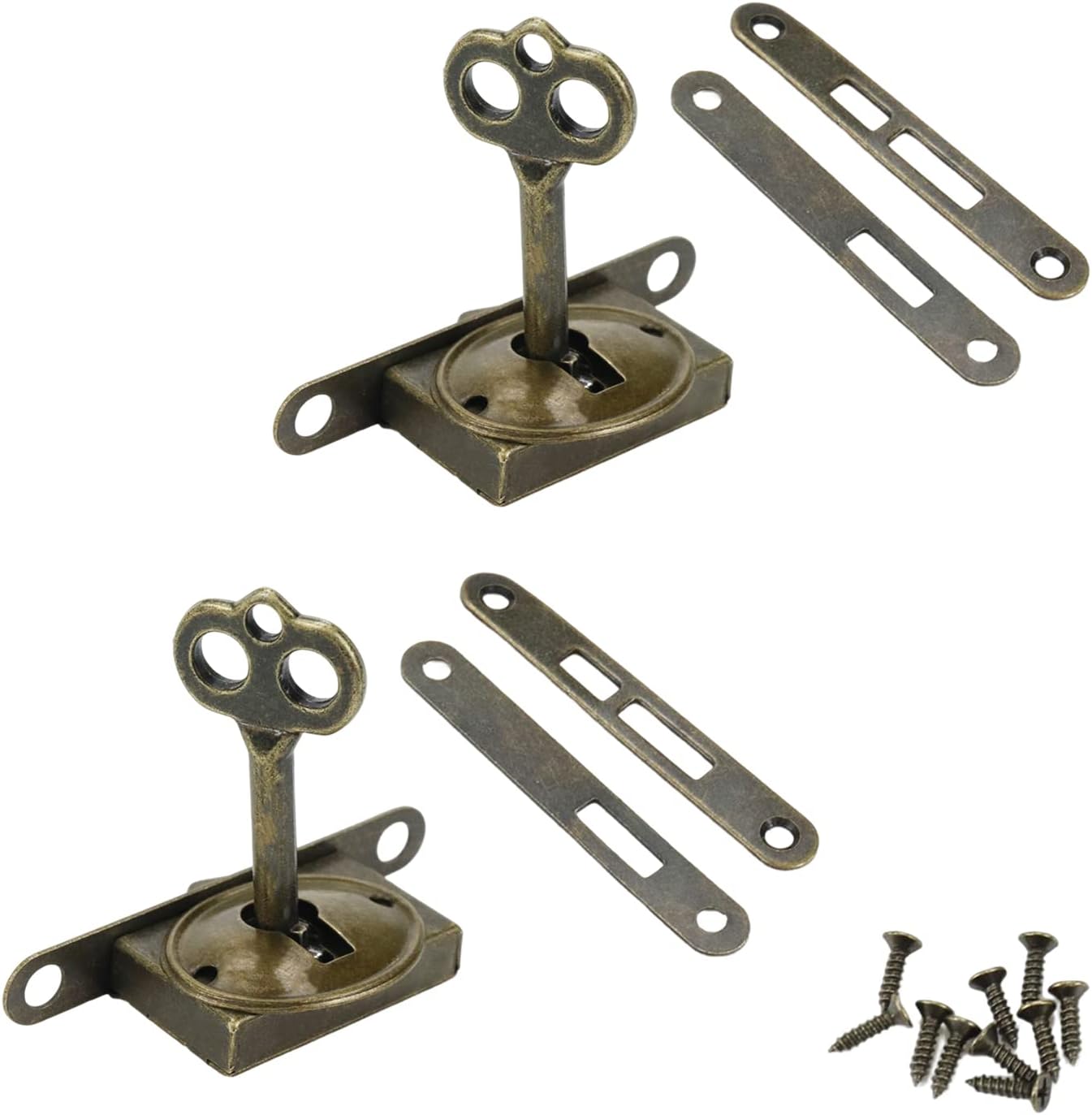 Coshar 2 Set Small Bronze Antique Lock Antique Brass Flush Mount ...