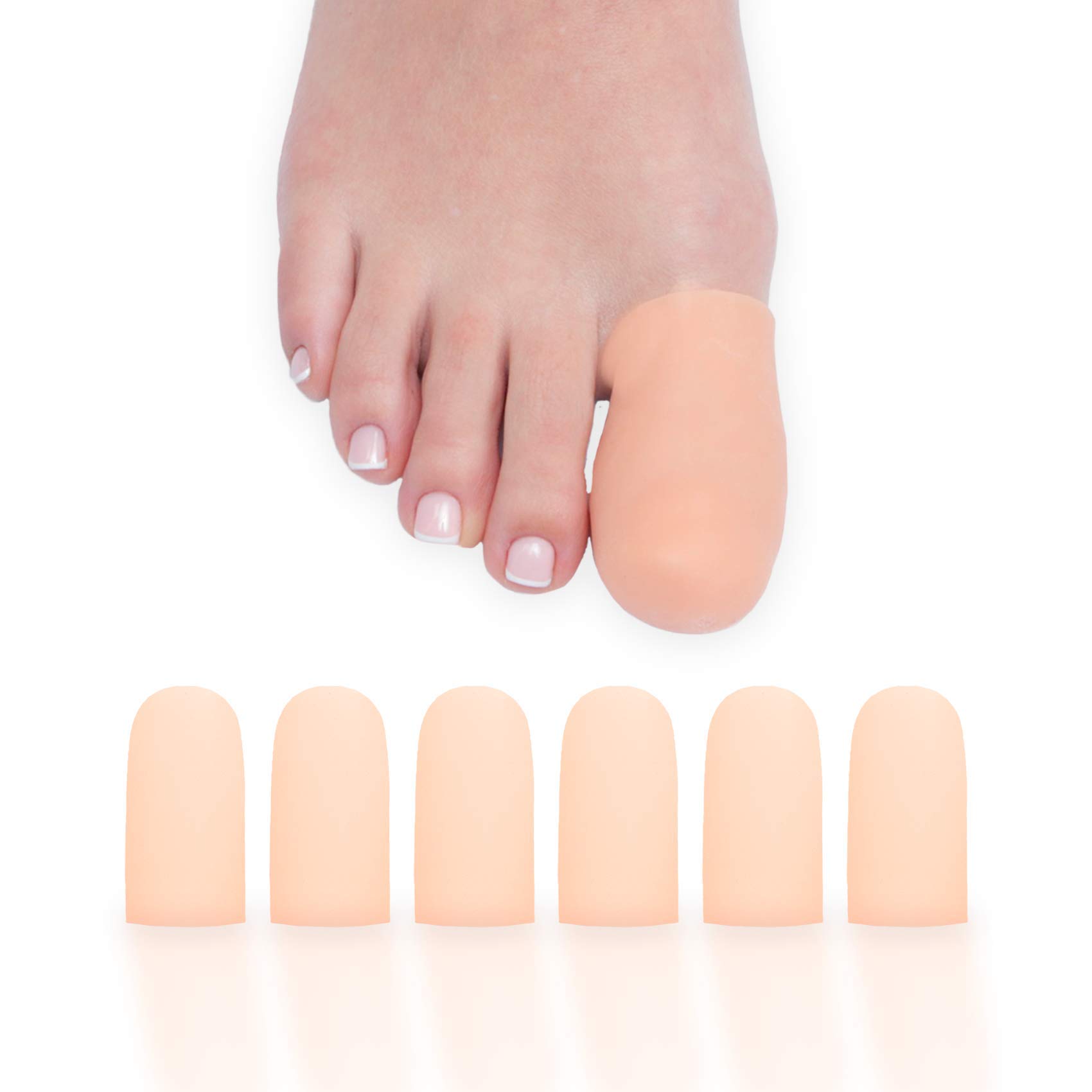Buy Homergy Silicone Gel Toe Cap - 6 Big Toe Protectors to Provide ...