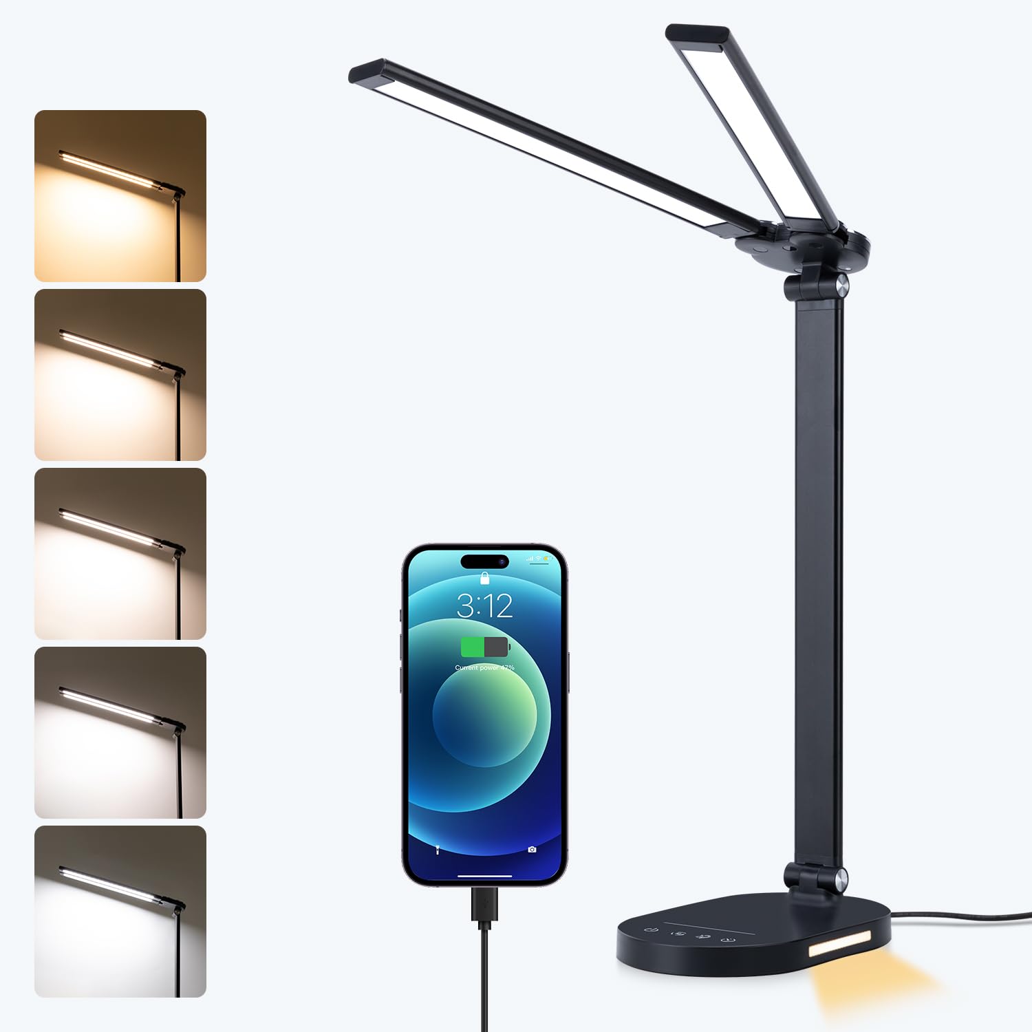 Snapklik.com : Soilsiu Bright LED Desk Lamp For Home Office - Dual Eye ...