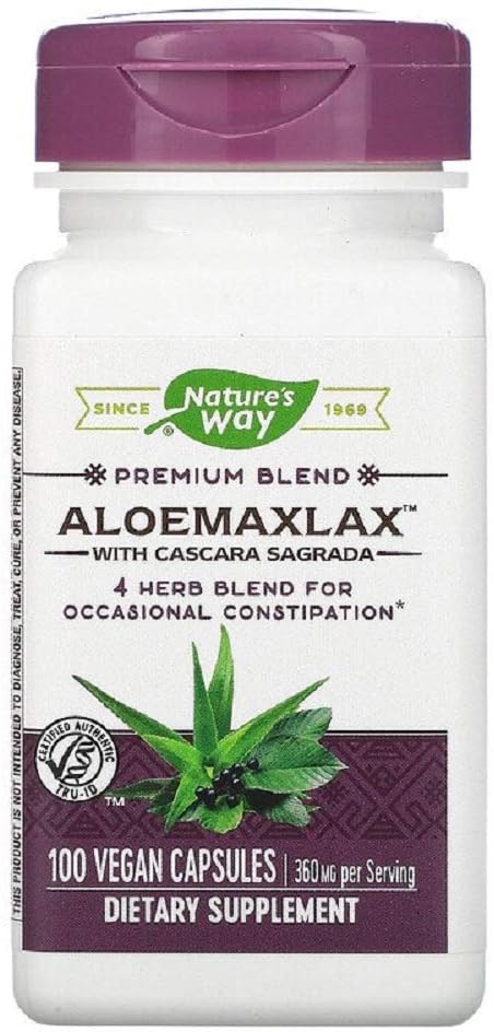 Amazon.com: Nature's Way Aloe MAXLAX, 100 Vcaps (Pack of 2) : Health ...