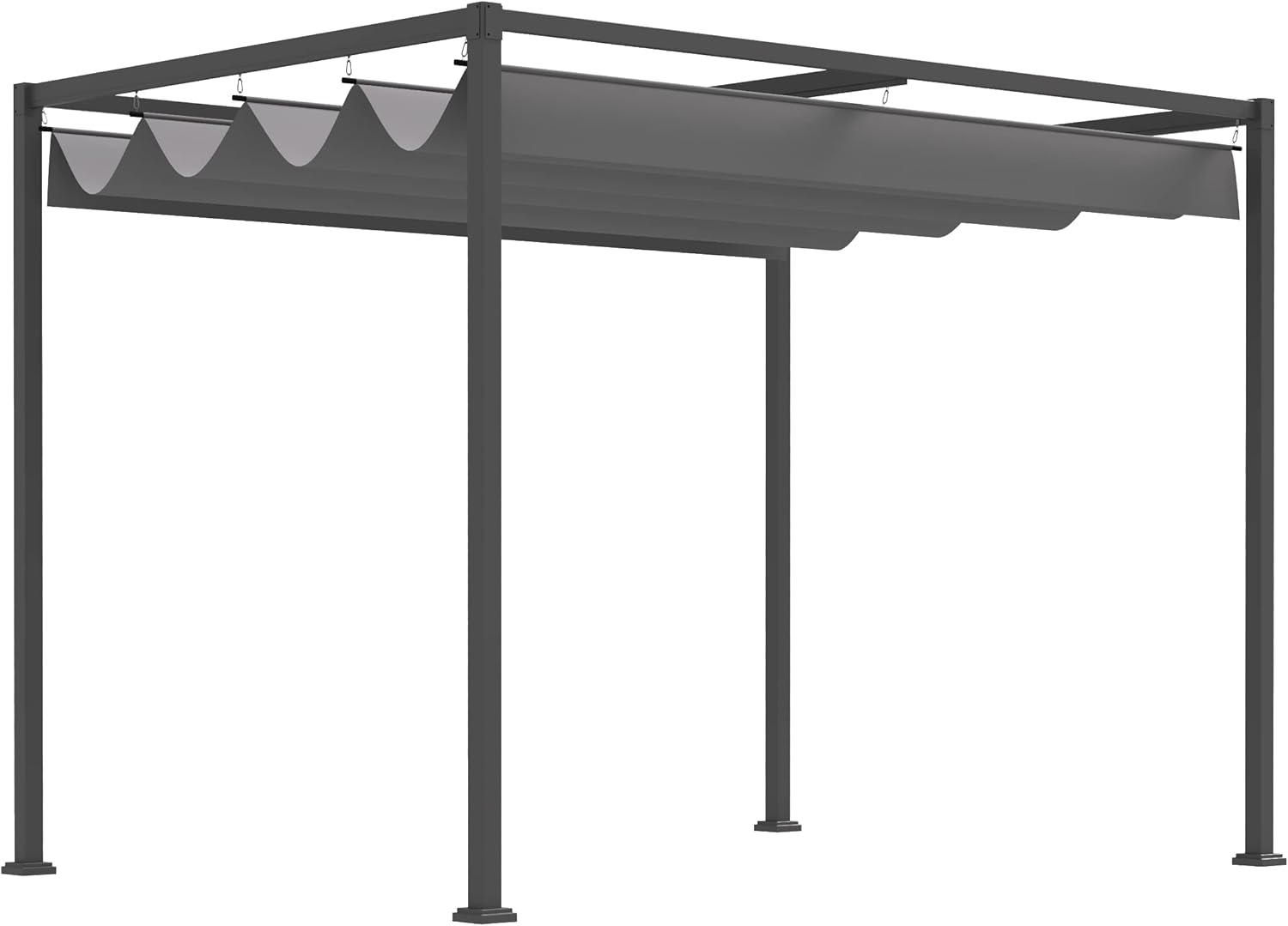 Outsunny Cenador De P rgola Con Marco De Metal De 3 X 2 M Con Toldo