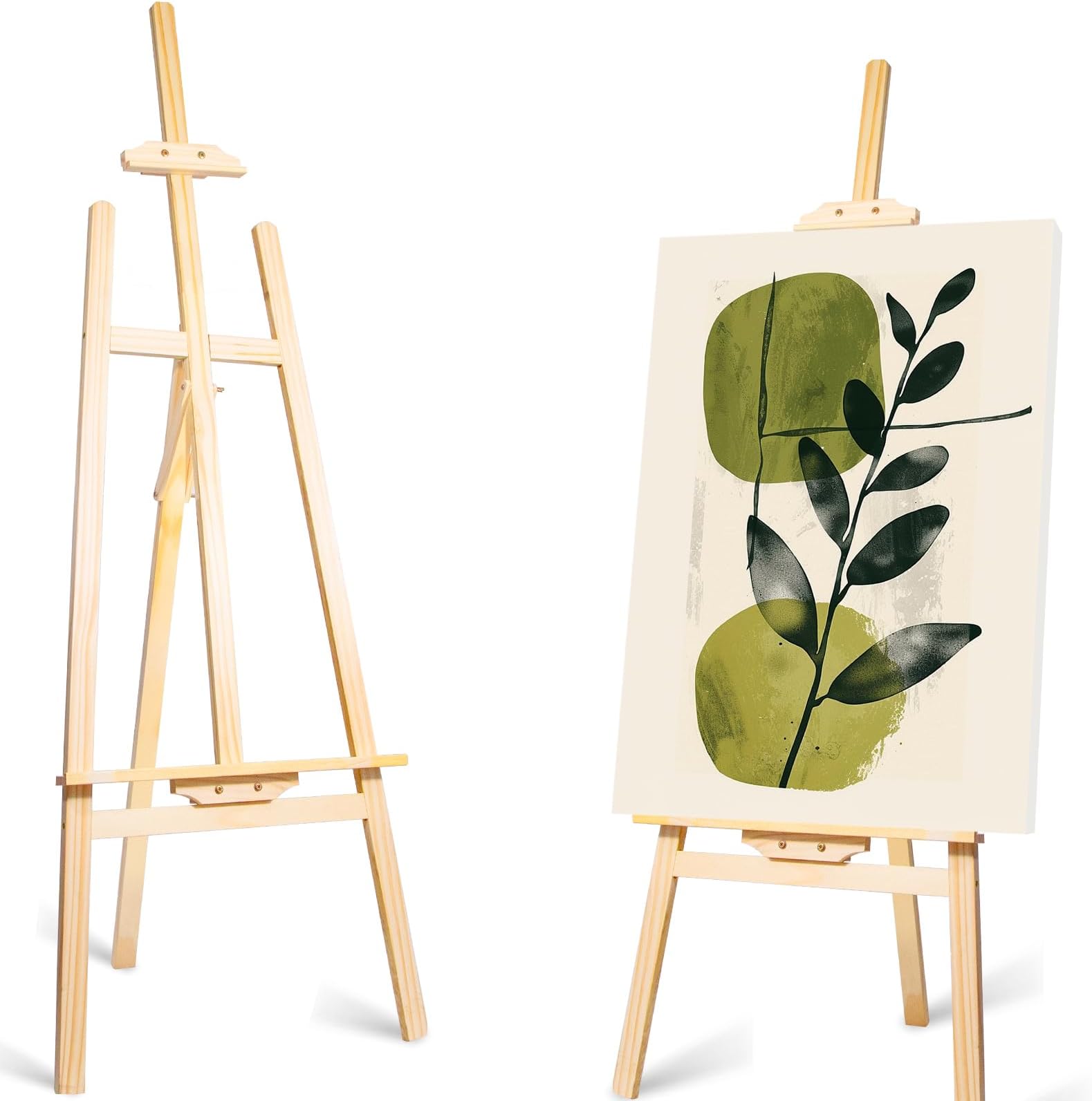 Amazon.com: Falling in Art Easel Stand for Painting, Adjustable Wooden Easels for Painting ...