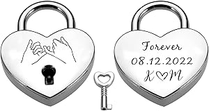 Custom Love Lock Boyfriend Gifts Personalized Padlock Engraved Pink ...