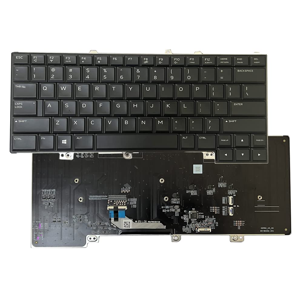 ZAHARA RGB Keyboard Colorful Backlight US Replacement for DELL for ...