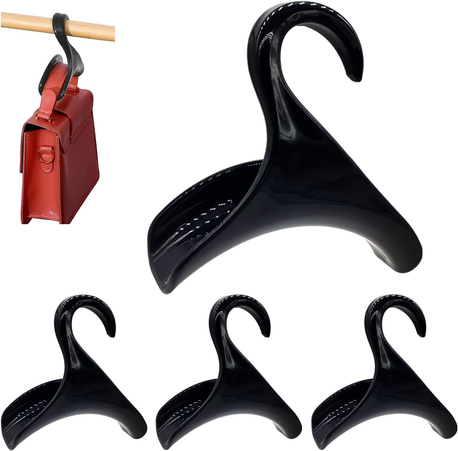 Amazon.com: SEEBRIDER Purse Hanger, Purse Holder for Closet Black ...
