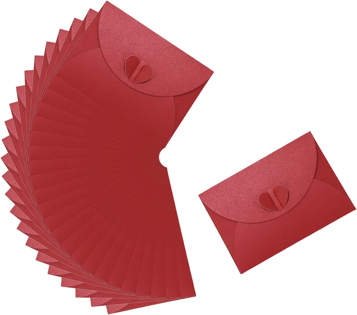 Amazon.com : MIDELONG 50 Pack Red Heart Gift Card Envelopes, Mini ...