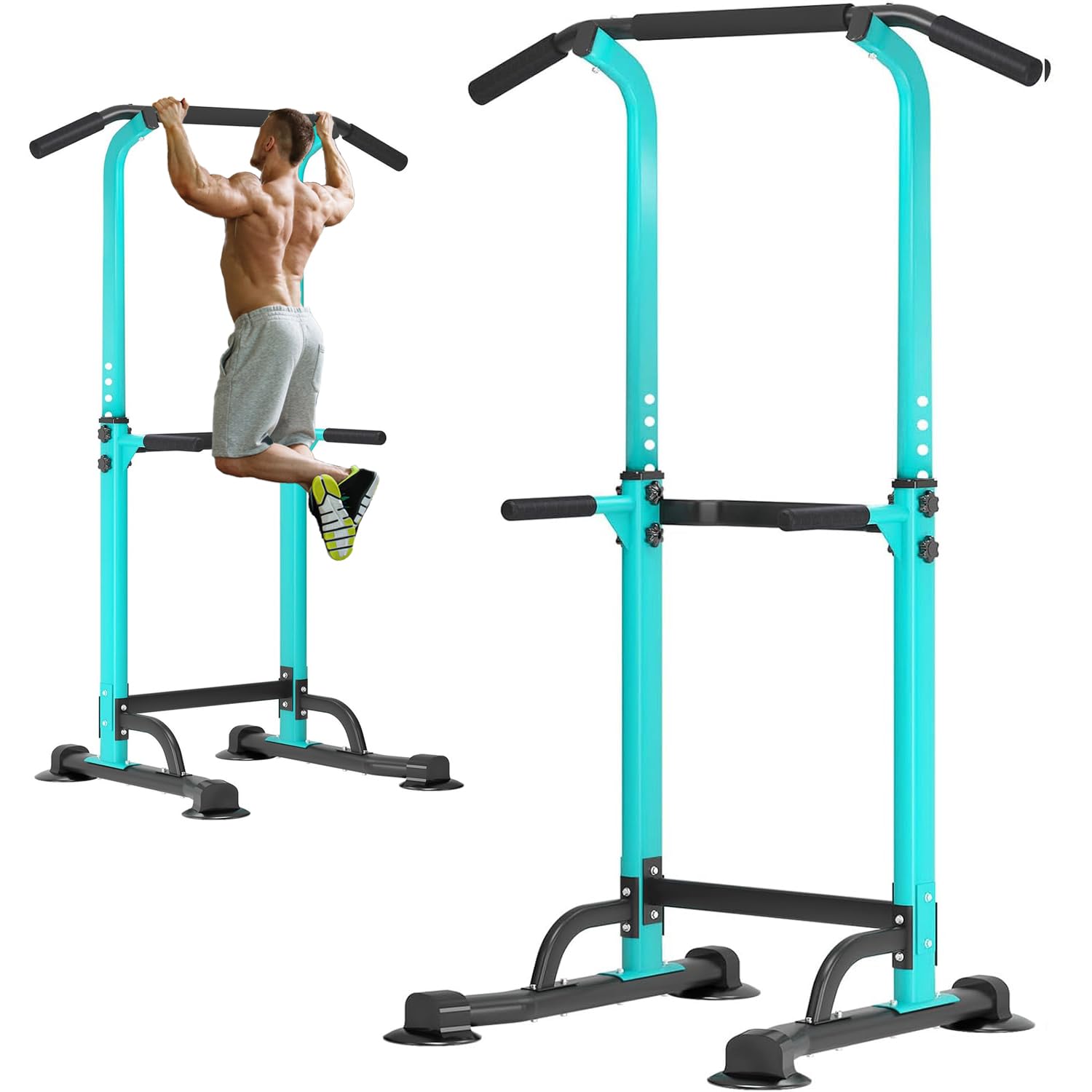Snapklik.com : Soges Power Tower Height Adjustable Pull Up Bar Station ...