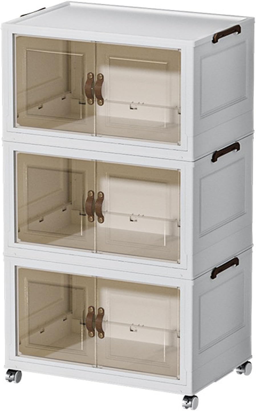 Amazon.com - Foldable Plastic Storage Bins, 3 Pack Stackable Storage ...