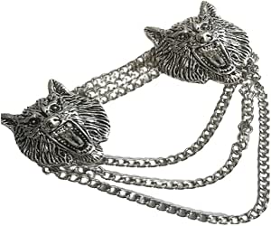 Amazon.com: Wolf Cloak Clasp silver: Clothing, Shoes & Jewelry