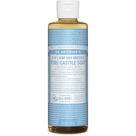 Amazon.com : Dr. Bronner's - Pure-Castile Liquid Soap (Baby Unscented, 32 ounce) - Made with ...