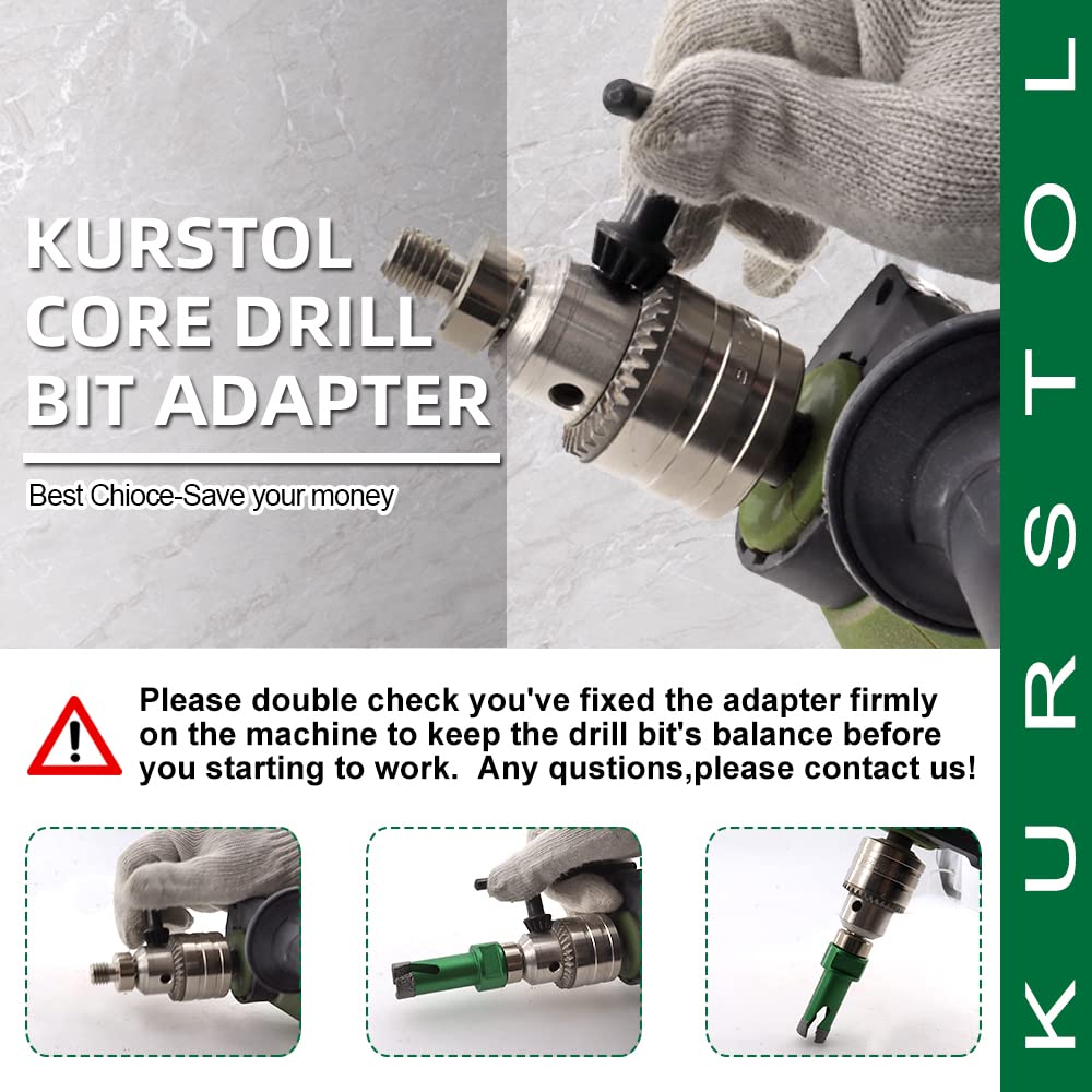 Snapklik.com : KURSTOL Core Drill Bit Adapter 5/8-11 Thread To 3/8