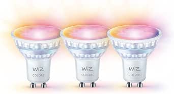 WiZ GU10 Smart LED Lamp in Glass Design - 50 W with 16 Million Colours ...