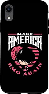 Amazon.com: iPhone XR Emoticon Make America Emo Again Emocore Aesthetic ...
