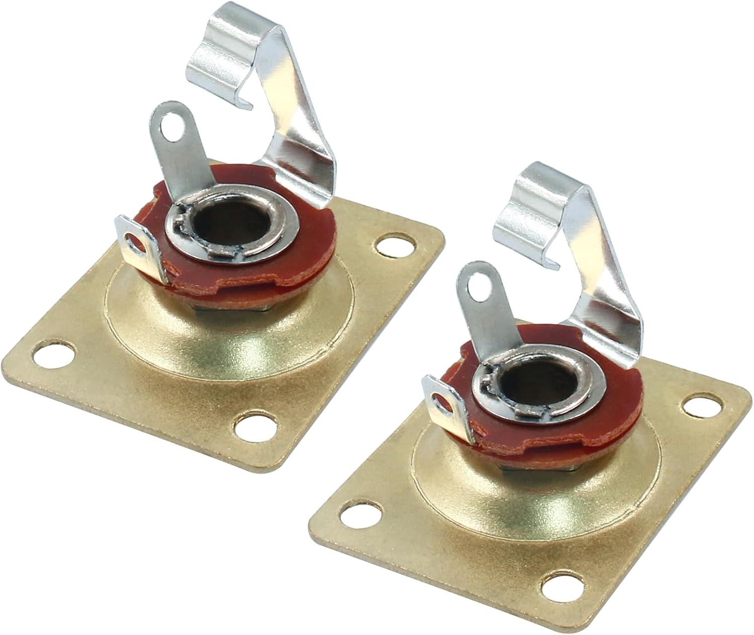 Amazon.com: Jersvimc 2Pcs Metal Output Jack 1/4 Inch Bass Jack Plate ...