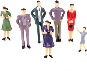 Pack of 50 Painted Model People Figures Scale 1:32 Sitting and Standing ...