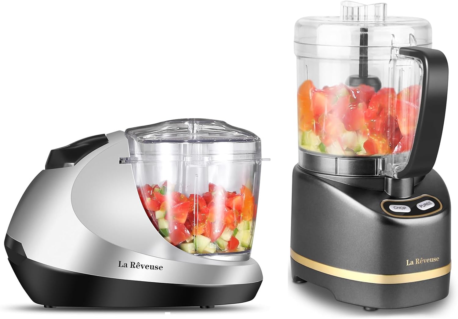 Amazon.com: La Reveuse 1.3-Cup Mini Food Chopper (Silver)+ La Reveuse 2 ...