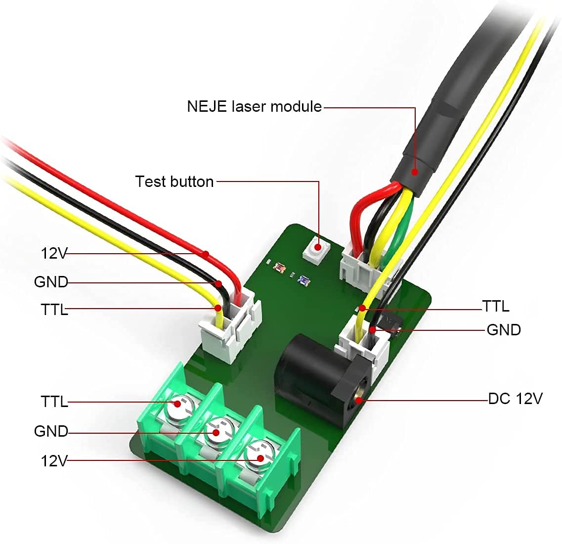 NEJE A40640 Engraving Module, 10W Output Power, FAC Tech - 2 x Beam ...