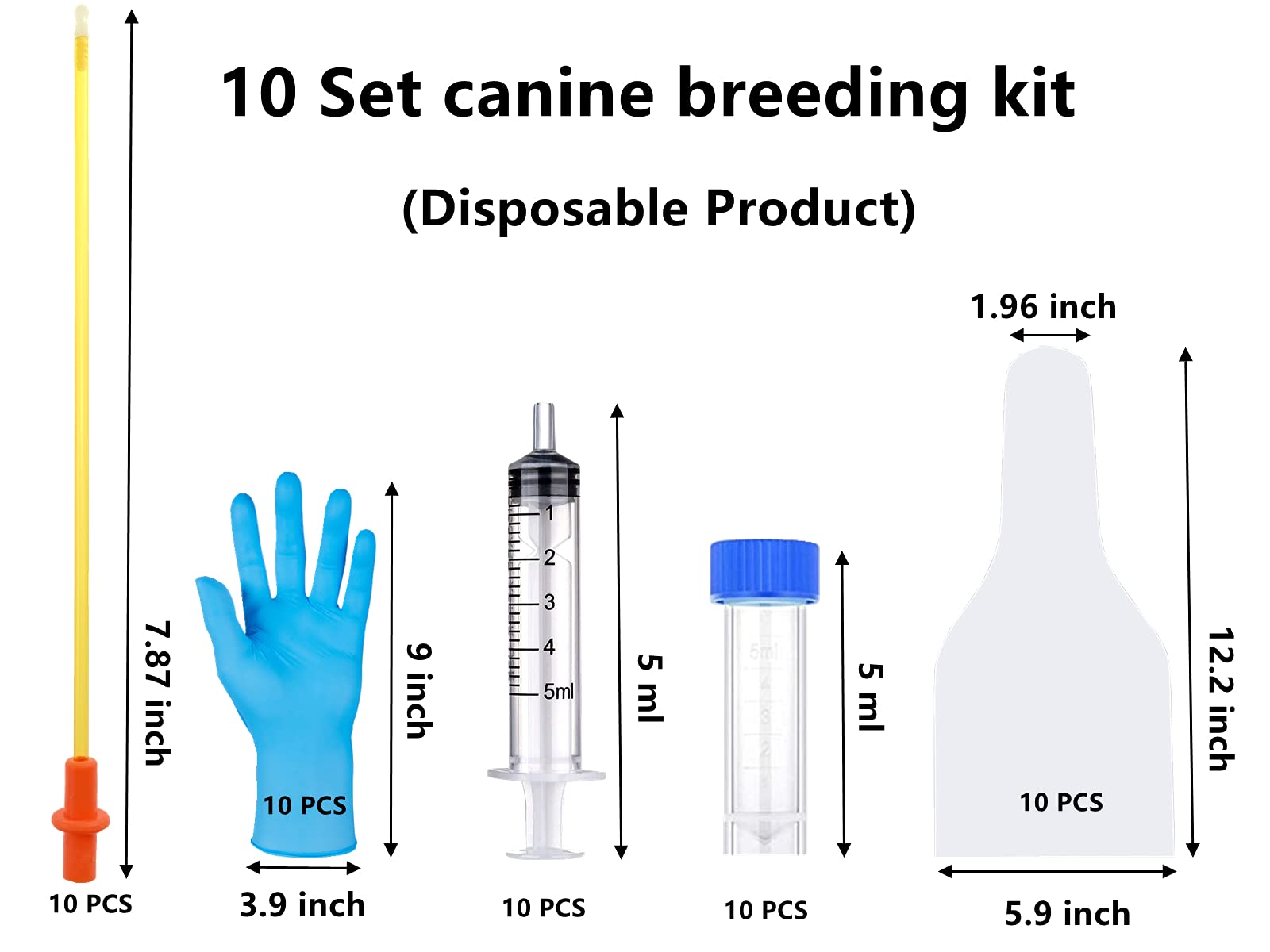 Buy 10 Set AI Artificial Insemination Dog Breeding Kit, Canine Breeding ...
