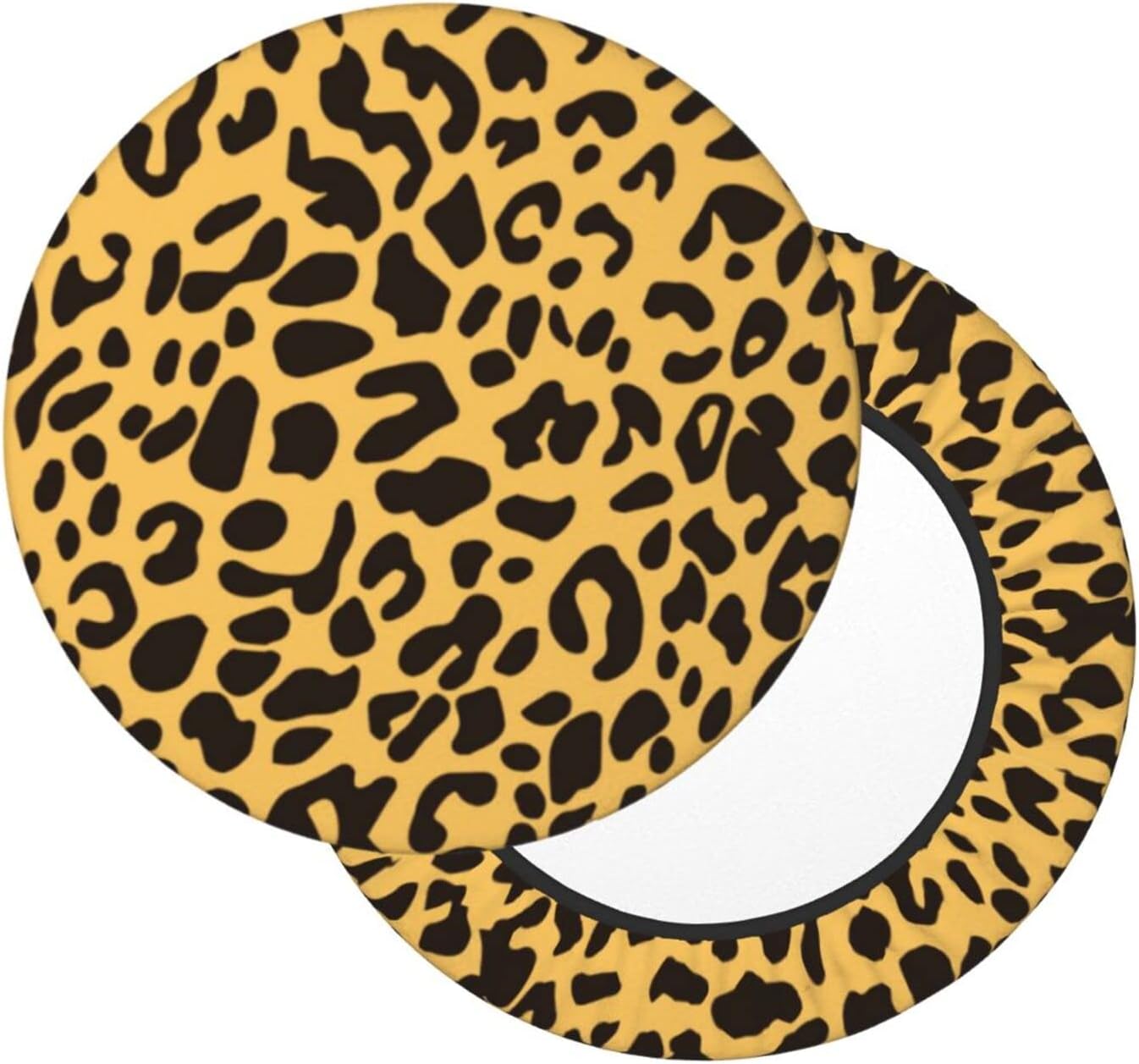 Amazon.com: B TREE Leopard Skin Print Bar Stool Covers, Washable Round ...