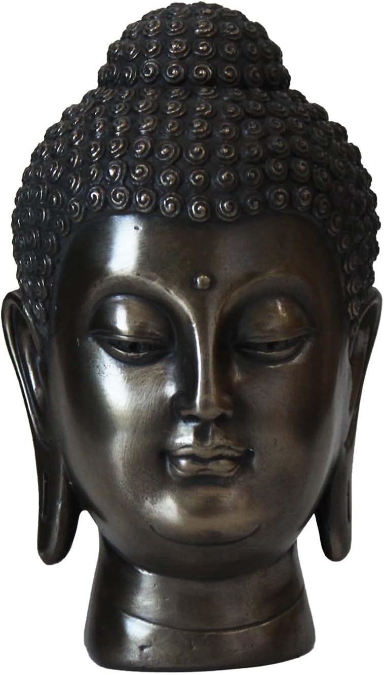 Amazon.com: Carefree Fish Buddha Head Statue Wall Home Buda Figurine ...