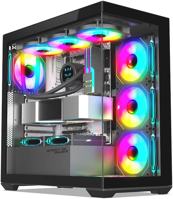 Spirit Of Gamer - Spark Dark, Boitier PC Gamer Aquarium RGB, Compatible ...