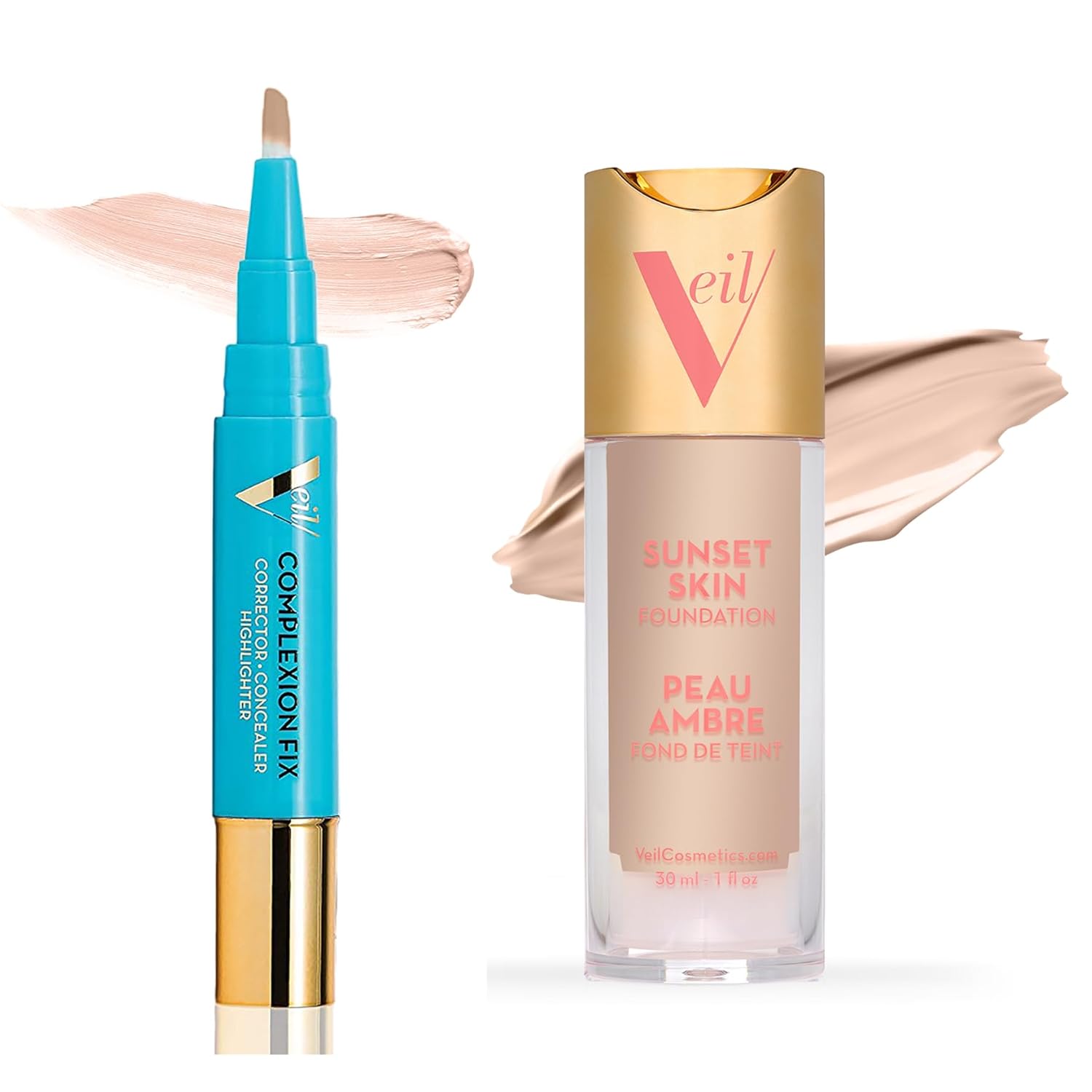 Amazon.com : Veil Cosmetics | 1 Complexion Fix Concealer | 1 Sunset ...
