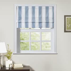 Amazon.com: TWOPAGES Wide Stripe Roman Shades Cordless Roman Blinds for ...