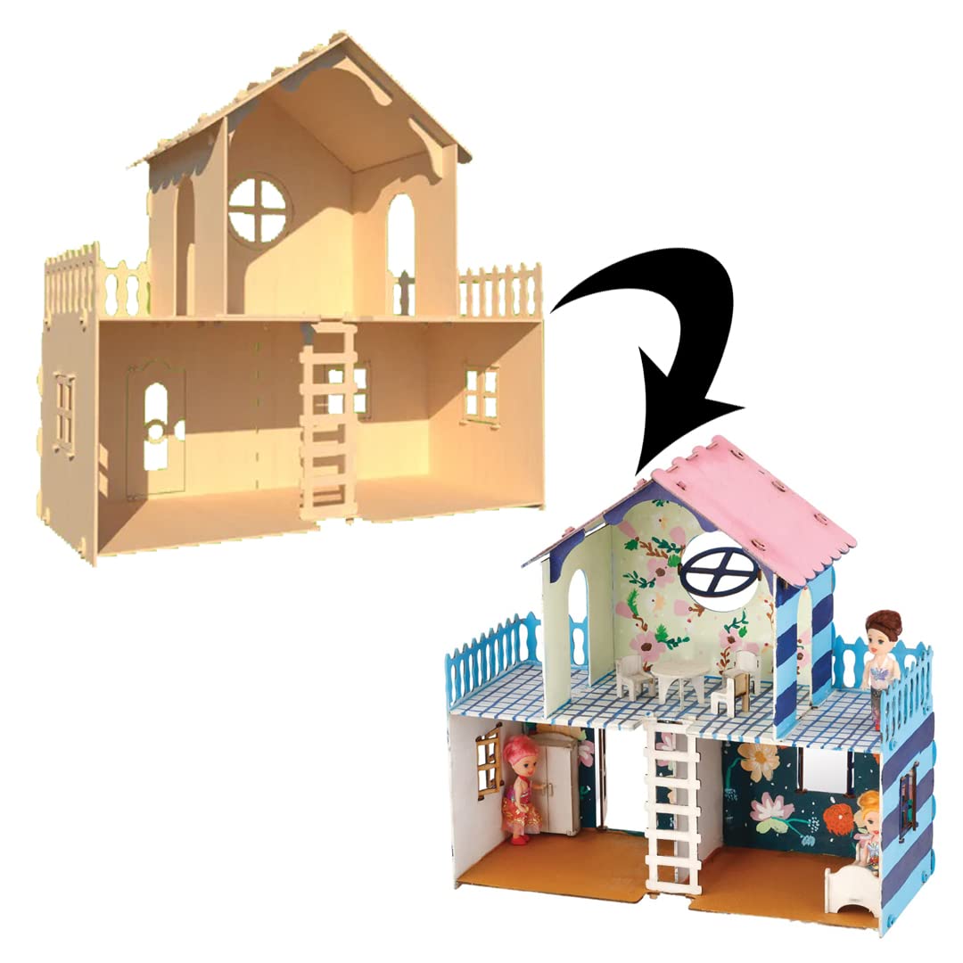 Glan 3D Puzzle House for Kids, Wooden Cards Making Home Puzzle Play Set ...