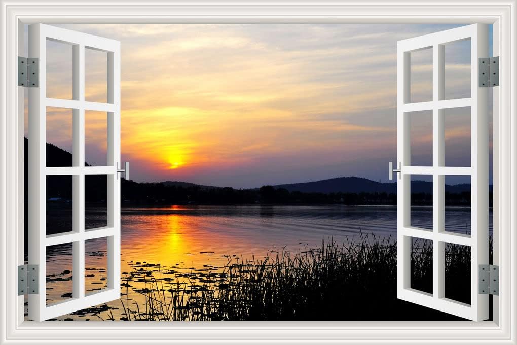 Amazon.com: Peel and Sticker Faux Windows Wallpaper Poster Sticker ...