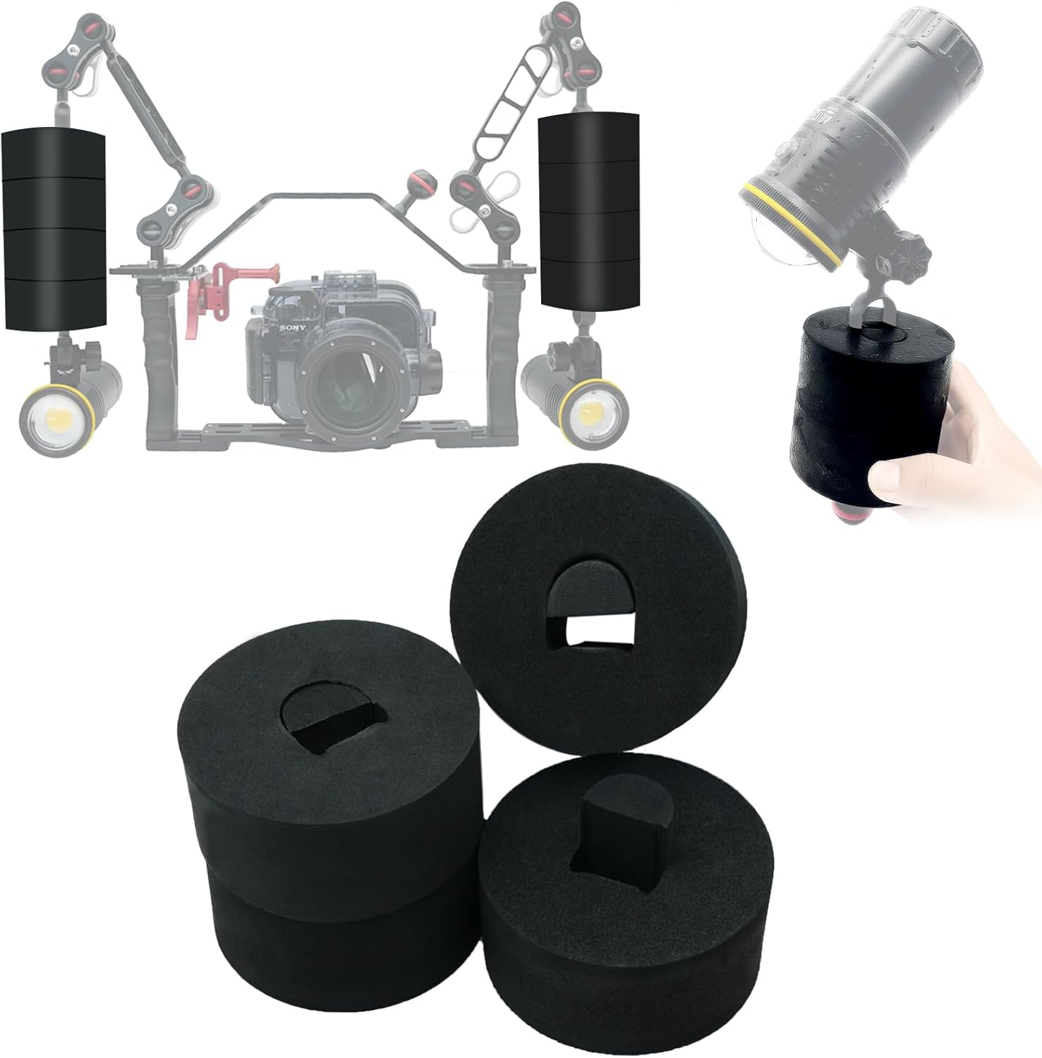 Amazon.com: nitescuba FAXM Jumbo Float Kit Buoyancy Underwater Float ...