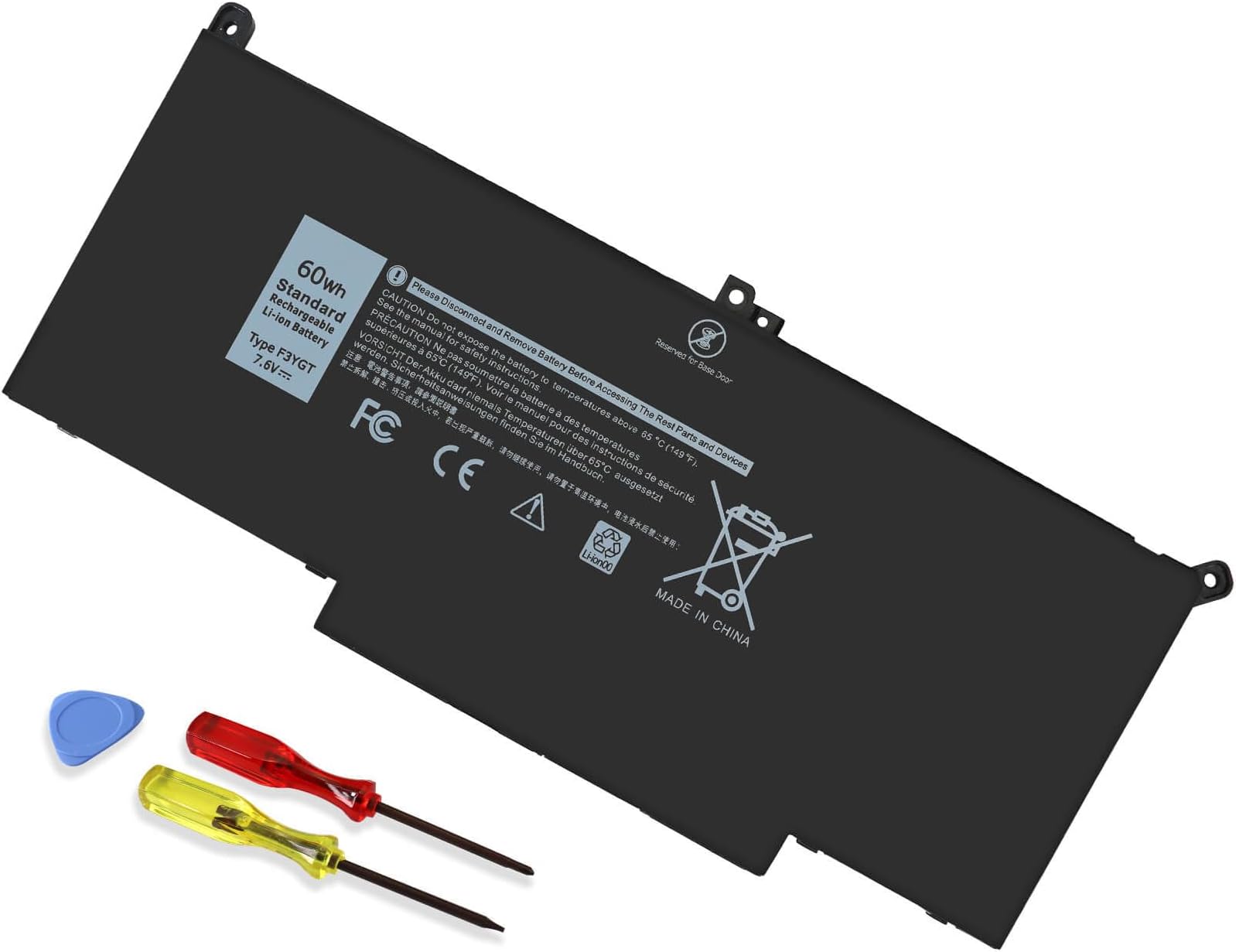 Amazon.com: F3YGT 60WH Battery for Dell Latitude 7480 7490 7280 7290 ...